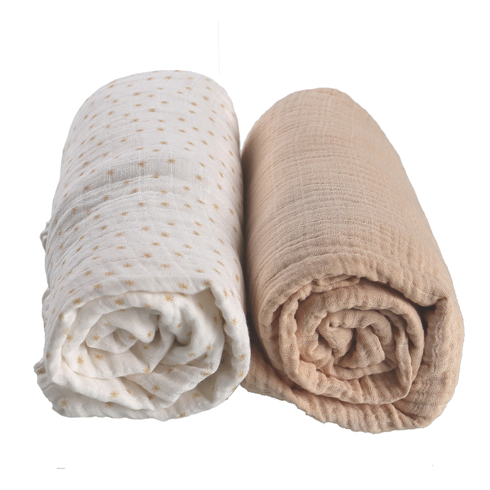 Lot De 2 Draps Housse 70 X 140 Cm Mousseline Bio Beige De Noukies Sur