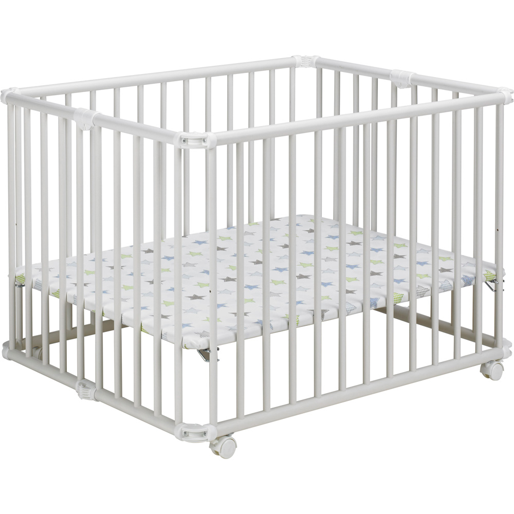 Parc bébé lucilee pliant blanc 80 x 102 cm fond etoile de Geuther sur ...