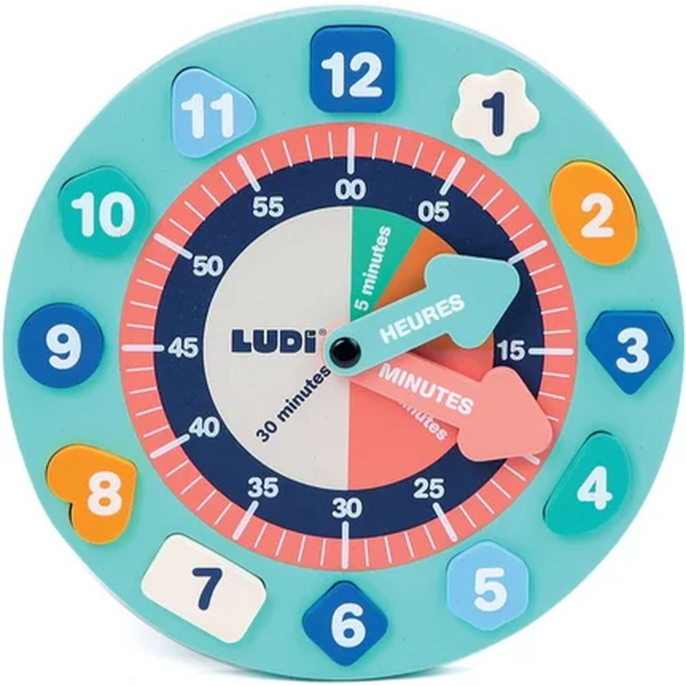 Horloge enfant pour apprendre l'heure de Ludi jouets sur allobébé