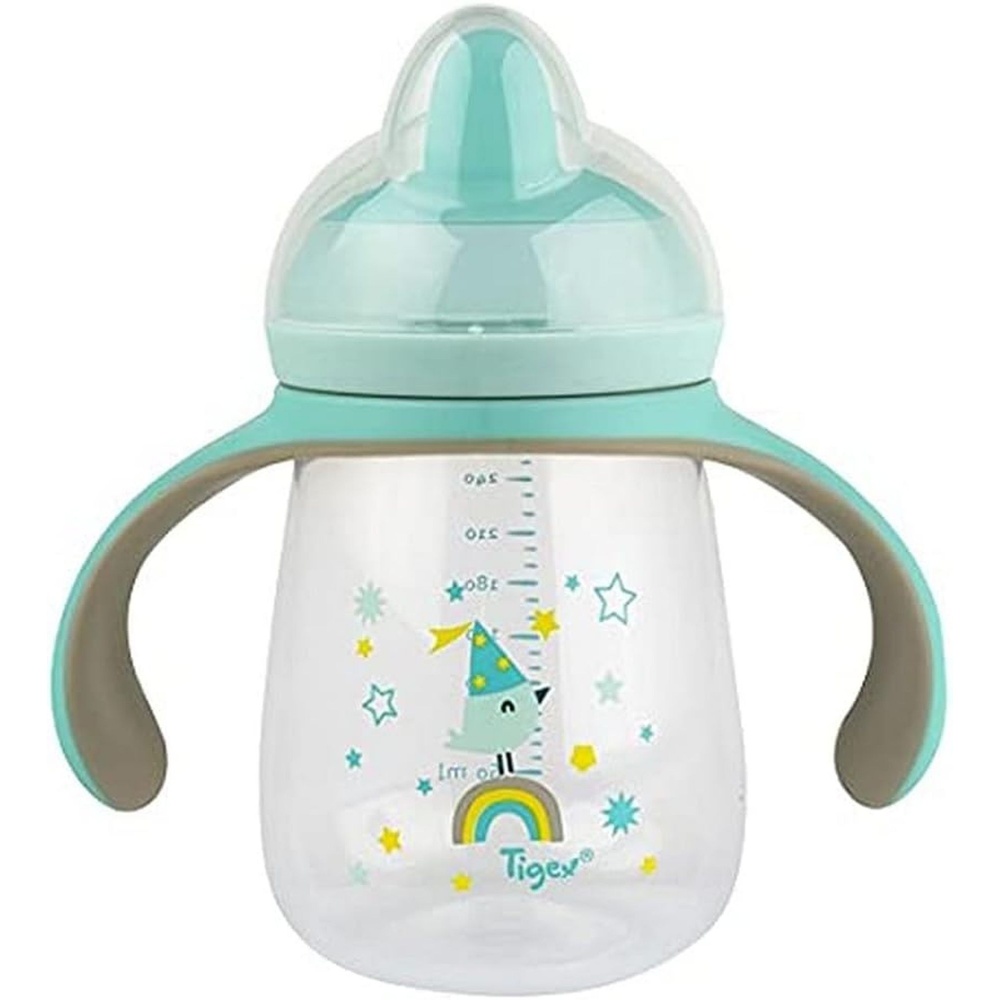 Tasse bec souple anti-fuite 260ml avec poignées de Tigex sur allobébé