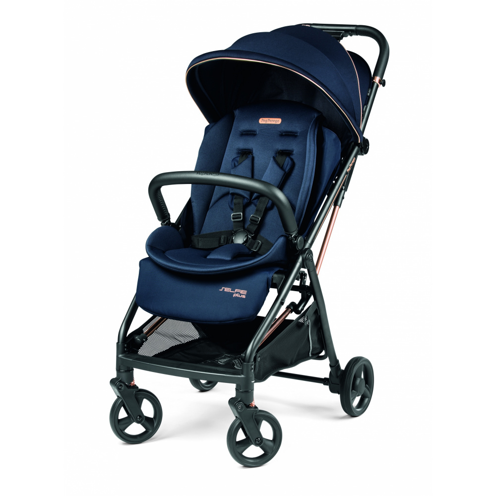Poussette compacte selfie plus blue shine de Peg perego sur allobébé